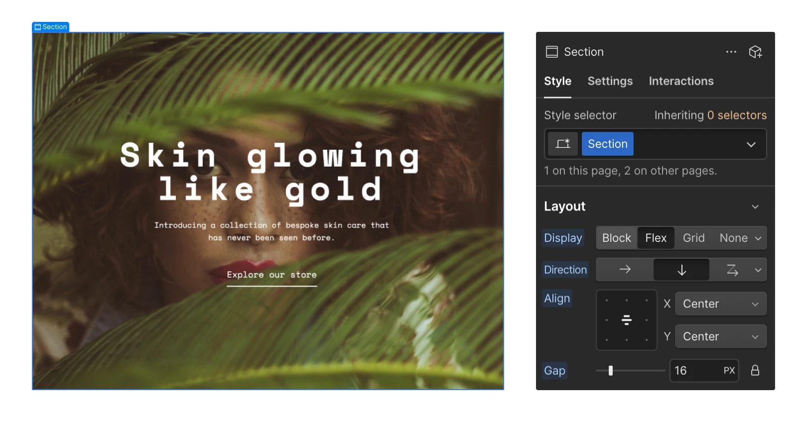 Center elements with flexbox – Webflow Help Center Center elements with flexbox – Webflow Help Center